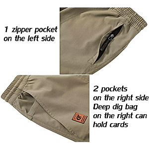 Tyhengta Mens Casual Joggers Pants Elastic Waist Drawstring Chino Jogging Sweatpants for Men Black Large