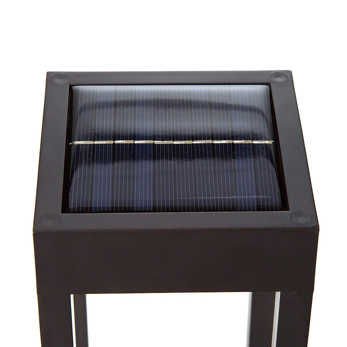 LampLust Solar LED Pathway Light - 9 Inch Tall, Cool White or Color-Changing, Modern Outdoor Bollard Lighting, Built-in Solar Panel, Stake & Battery Included