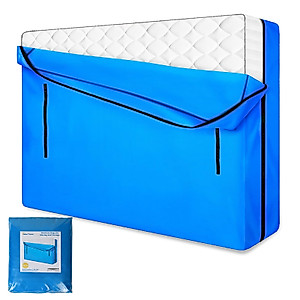 MorTime Mattress Bags for Moving and Storage, Zippered Mattress Storage Bag with 8 Strong Carrying Handles, Reusable Mattress Protector Cover Moving Supplies (Queen)