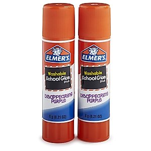 Elmer's Disappearing Purple School Glue Sticks, 0.21 oz, Pack of 2 (E522) 4 Pack