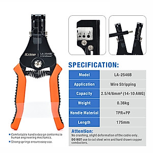 IWISS iCrimp Solar PV Cable Crimping Tool Kit for 2.5/4/6mm² with Stripper,Cutter, Solar Spanner and Solar Connectors