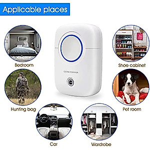 Plug-in Air Cleaning for Home, Ozone Removes Odor, Portable and Compact, for Bedroom, Office, Kitchen and Bathroom (White)