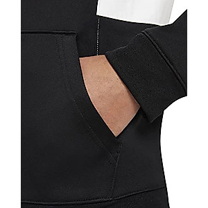 Nike Boy's Elite Full Zip Hoodie (Little Kids/Big Kids) Black/Black/White/White LG (14-16 Big Kid)