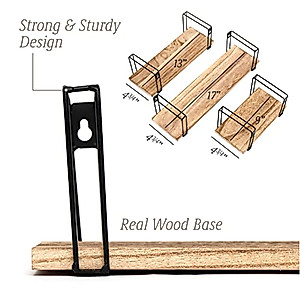 Floating Book Shelves for Wall Living Room Kitchen & Home | Sturdy Floating Bookshelf & Wall Decor for Home Kitchen & Bathroom | Easy to Install Shelves for Bedroom & Kitchen Shelves by Cotea