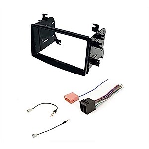 ASC Car Stereo Radio Install Dash Kit, Wire Harness, and Antenna Adapter for Installing an Aftermarket Double Din Radio for 2009-2010 Kia Optima and 2009-2014 Kia Sedona