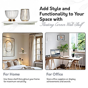 InPlace Shelving 0199020 W x 10 in D x 1.88 in H, White Corner Shelf Kit