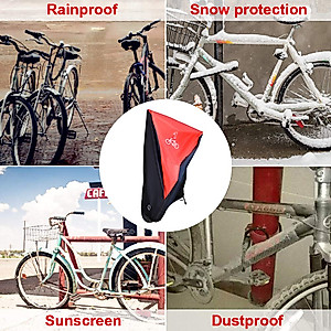NEVERLAND Bike Covers Outdoor Storage Waterproof, Bicycle Cover for 1 Bike with Lock Hole Sun Rain Wind Dust Proof for Mountain Road Exercise Electric City Bike