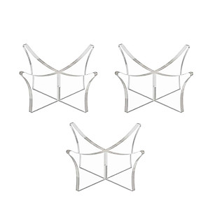 Odoria 3pcs Transparent Stand Holder for Football Basketball Volleyball Ball Pedestal