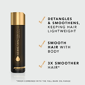 Sebastian Dark Oil Lightweight Conditioner Infused with Jojoba Oil and Argan Oil, 8.4 oz