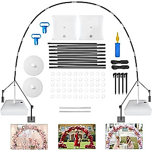 New Upgrades Balloon Arch Kit,9FT Height&10FT Width Adjustable Balloon Arch Stand with Water Fillable Base: For Wedding,Birthday Party,Baby Shower,Graduation Supplies Decorations