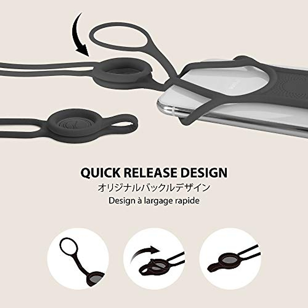 【Bone】 Strap Phone Tie, Silicone Wrist Lanyard, Universal Cell Phone Wrist Lanyard Holder, Hand Strap Smartphone Case: iPhone 12 11 Pro Max XS XR XSamsung Galaxy S10 S9 Note 10 9 Pixel 3 XLMrDeer