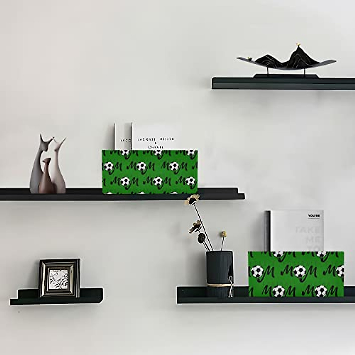 Football Mom Sign Storage Basket Felt Storage Bin Collapsible Felt Storage Cloth Baskets Containers Organizer for Kids Bedroom Magazine