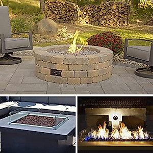 ATKKE Low Pressure LPG Propane Gas Fireplace Fire Pit Flame Failure Safety Control Valve Kit, Low Pressure Propane Valve Replacement Part with Thermocouple Knob, 3/8’’ Flare Inlet&Outlet