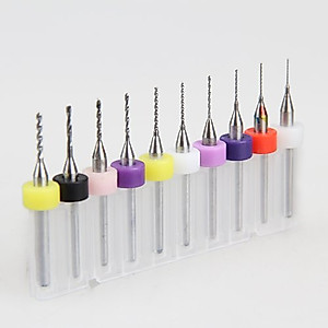 10Pcs PCB Print Circuit Board Carbide Micro Drill Bits 0.3mm to 1.2 mm by Zuela ®