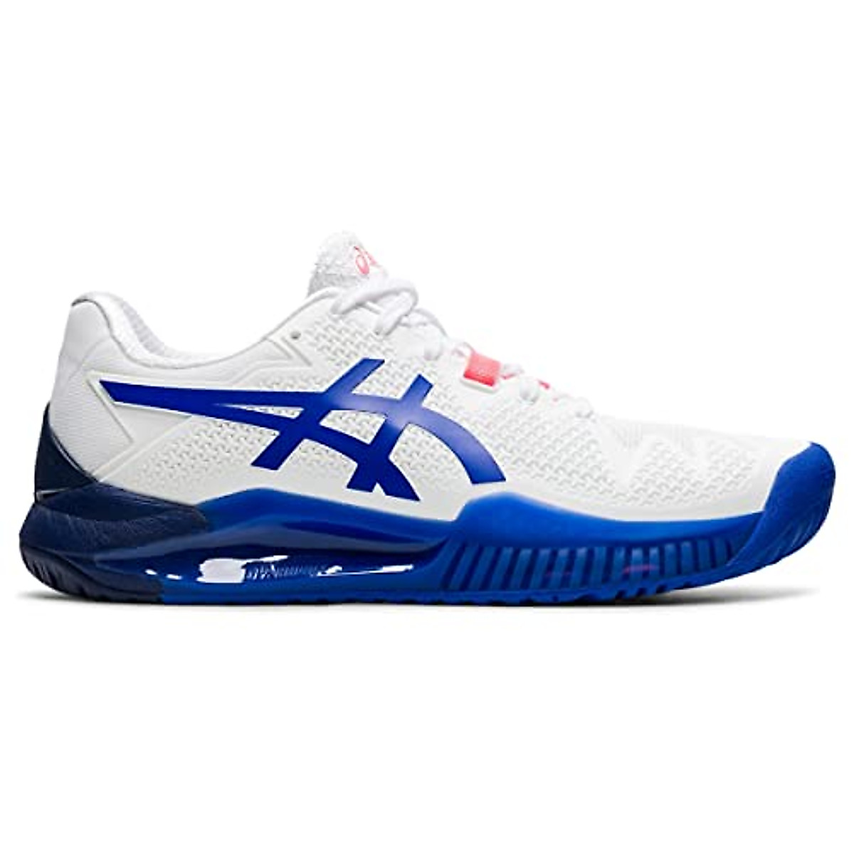 ASICS Women's Gel-Resolution 8 Tennis Shoes, 7.5, White/Lapis Lazuli Blue