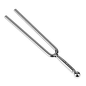 Tuning Fork,A 440Hz Tuning Fork for Musical Standard Instruments Violin Guitar Tuner Device (Silver）