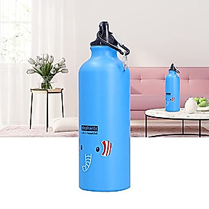 MOTUZP Travel Water Bottle 500ml Water Bottle with Hanging Buckle Aluminum Cartoon Mug Insulated Water Bottle Sport Water Bottle Cafe Supplies Portable Water Bottle (blue elephant)