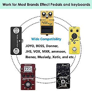 JOYO JF-07 Classic Flanger Pedal Bundle with DC 9V Pedal Power Supply (800mA -1A) AC Adapter