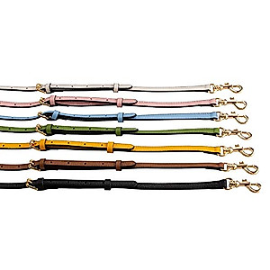 Allzedream Genuine Leather Purse Strap Adjustable Crossbody Handbag Replacement Straps 0.48 Inch Width (White)