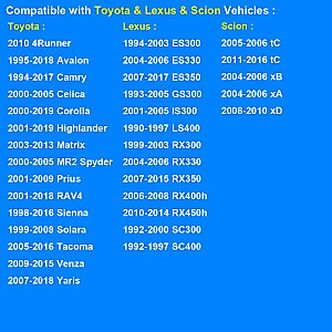 Engine Thermostat, Replace 90916-A3003, 90916A3003, 90916-03129 Compatible with Toyota Lexus - Avalon, Camry, Corolla, Highlander, Matrix, RAV4, Sienna, Solara, Tacoma, LS400, GS300, Yaris, More