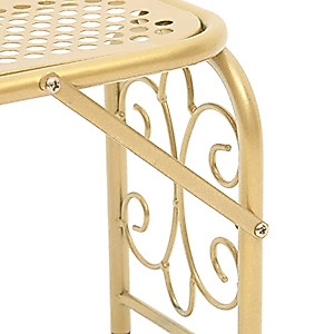 HOMEFORT Scroll Over The Sink Shelf Kitchen, Metal 2-Tier Storage Rack for Kitchen Accessories, Multi-Purpose Shelf for Top of Sink,36.02" W x6.10 D x15.74 H