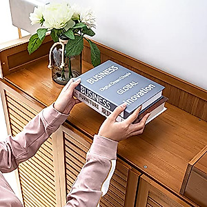 QQXX Bamboo Shoe Cabinet,Rustic Entryway Shoe Storage Cabinet Shoe Rack Cabinet,Shoes Cabinet with Doors and Drawer,Farmhouse Shoe Organizer for Hallway Bedroom Closet(26 * 13 * 45", Brown)