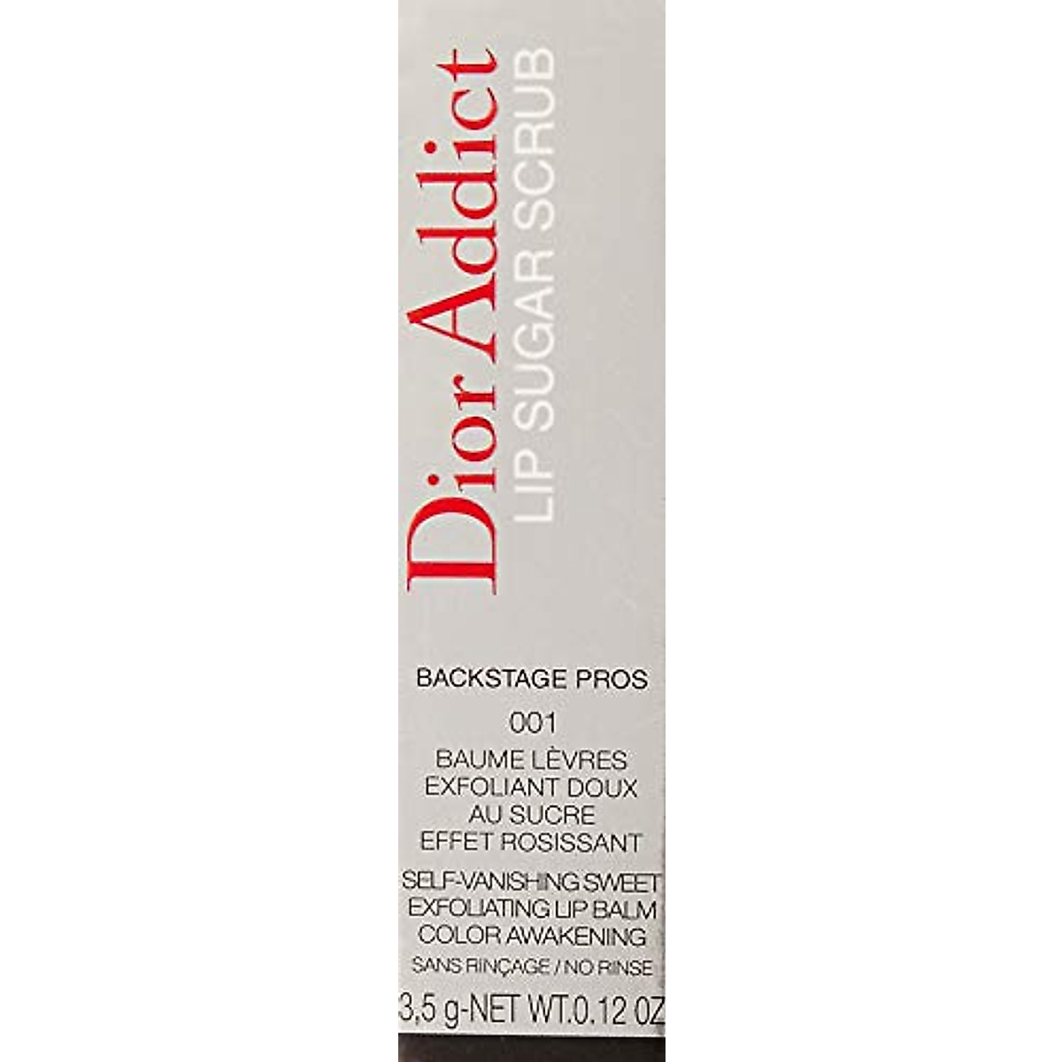 Christian Dior Addict Lip Sugar Scrub Color Awakening Exfoliating Lipbalm 001, 0.12 Ounce