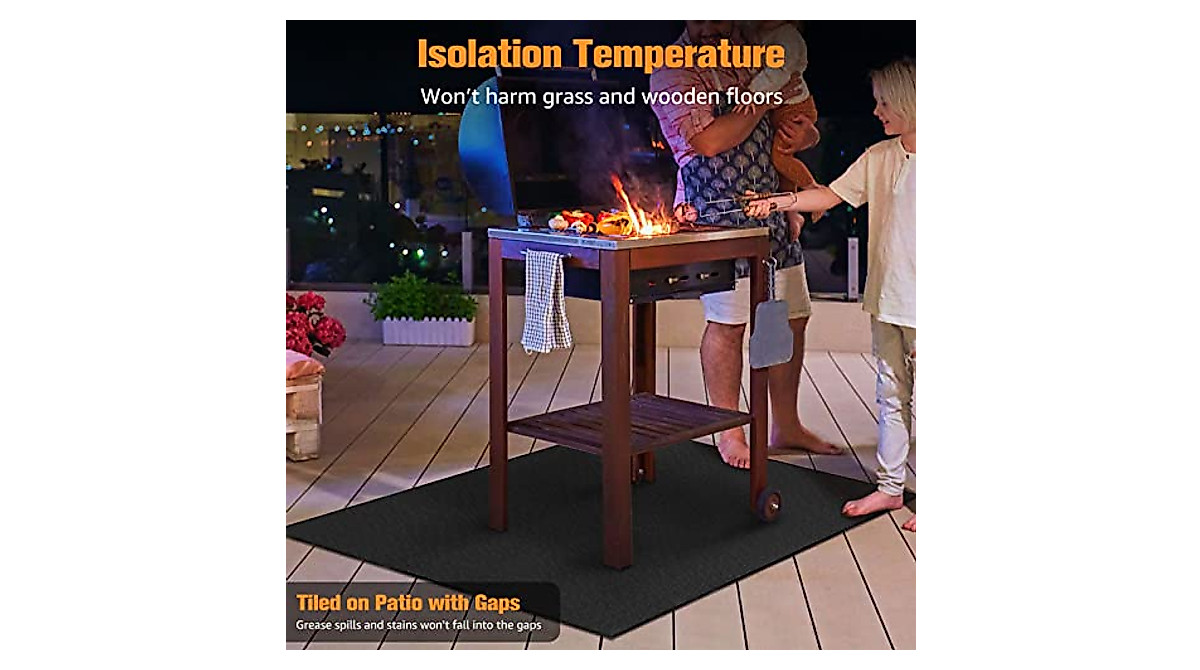40-Inch Fireproof Grill Mat for Decks & Fire Pits | Protect Your ...