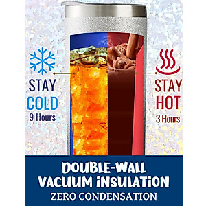 Onebttl Penguin Gifts for Women Teens, Penguin Tumbler for Penguin Lovers on Birthday, Mother's Day, Cute 20 oz Insulated Stainless Steel Tumbler with Lid and Straw - Glitter Cute Penguin