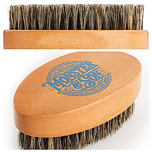 Monster&Son Premium 7-Item Organic Beard Kit - Beard Oil, Beard Balm, Beard Brush, Beard Comb, Scissors, Canvas Travel Bag - Male Grooming Kit in Gift Box - Great Mens Birthday Gift - Father's Day