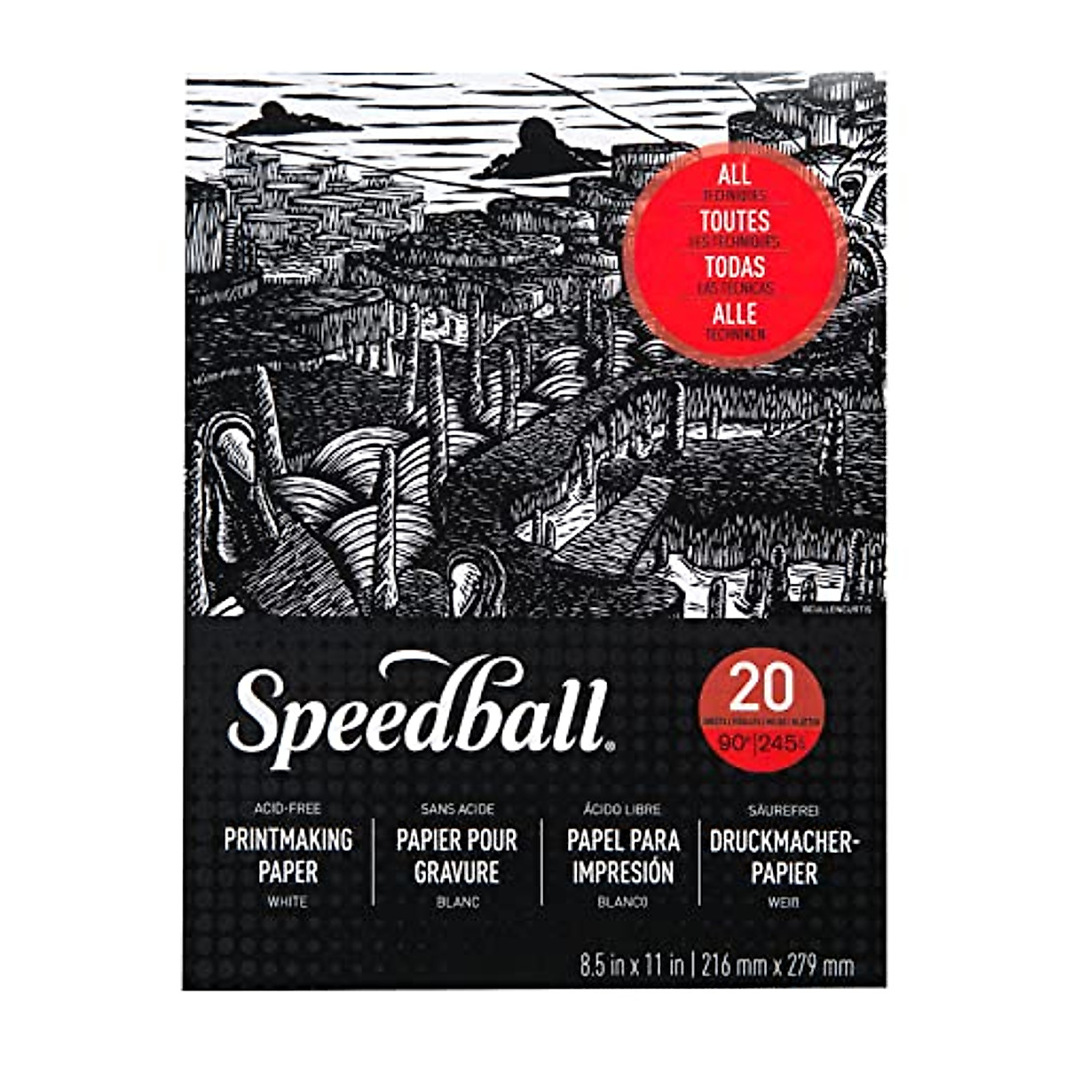 Speedball Printmaking Paper Pad, 8.5" x 11", White
