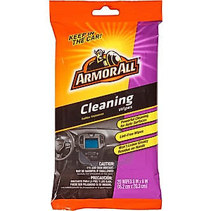 Armor All Car Interior Cleaner Wipes for Dirt & Dust - for Cars & Truck & Motorcycle, 20 Count, 18242W, Cleaning