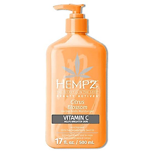 Hempz Body Lotion - Citrus Blossom Limited Edition Daily Moisturizing Cream, Shea Butter, Aloe, Orange Extract Body Moisturizer - Skin Care Products, Hemp Seed Oil - 17 Fl Oz