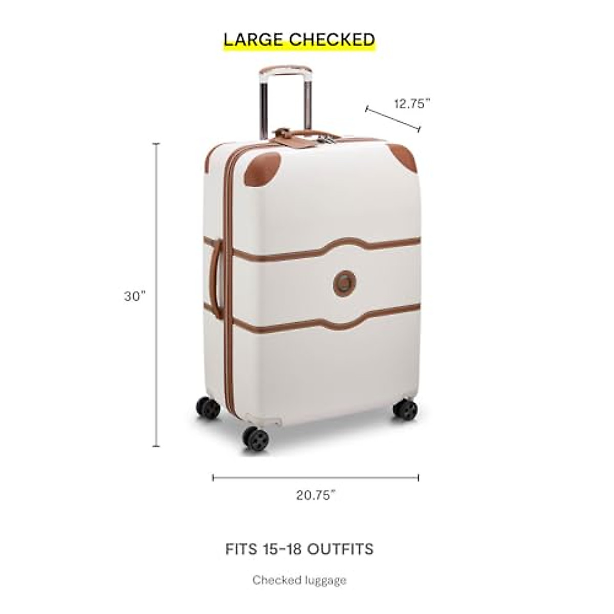 DELSEY PARIS Chatelet Air 2.0 Hardside Luggage with Spinner Wheels, Chocolate Brown, 2 Piece Set, (24/28)