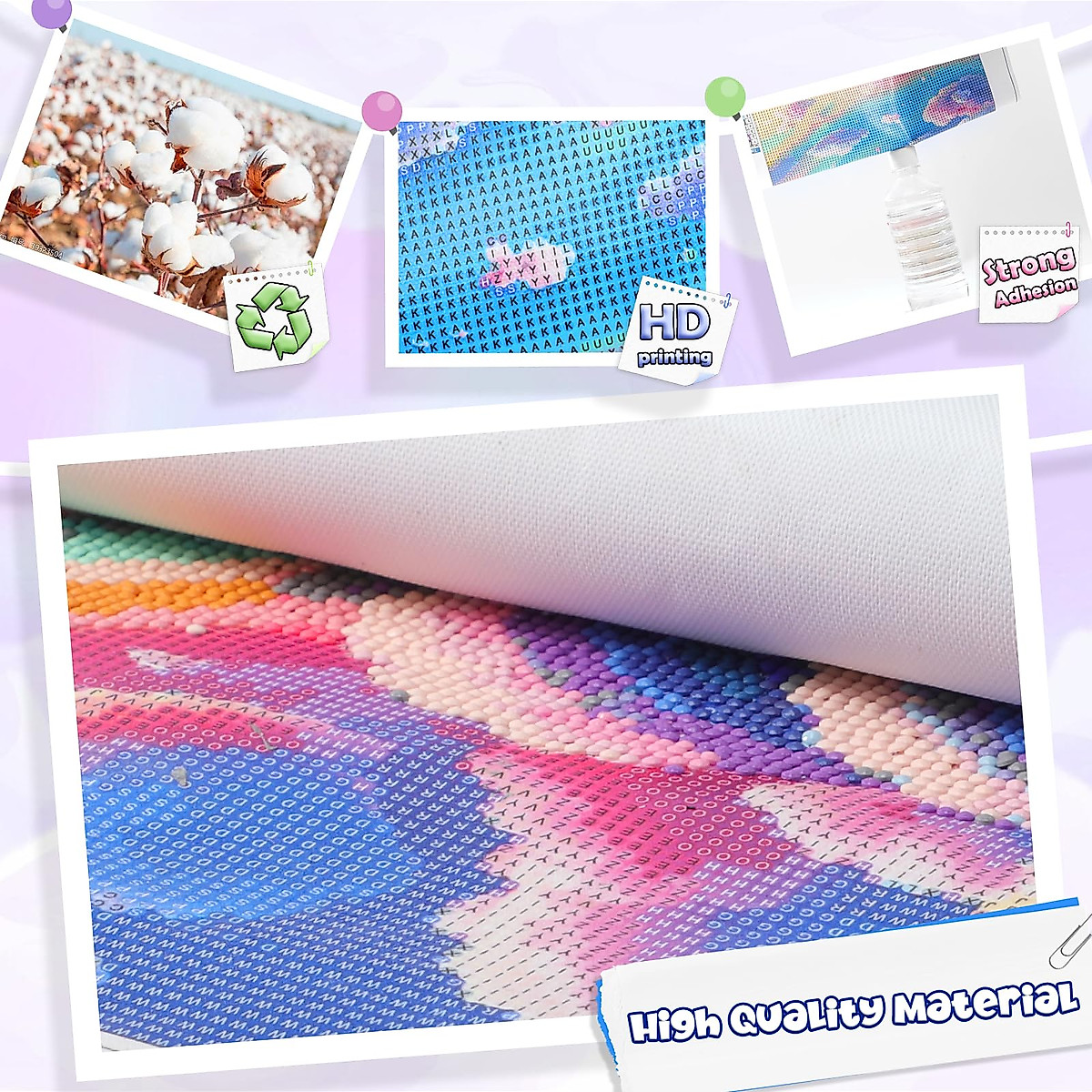 QAZWSX Diamond Painting by Number Kits Angel Baby (30x40cm/12x16in) Full Drill DIY 5D Diamond Art Pictures Crystal Cross Stitch Canvas Embroidery Gift for Home Living Room Bedroom Wall Decor