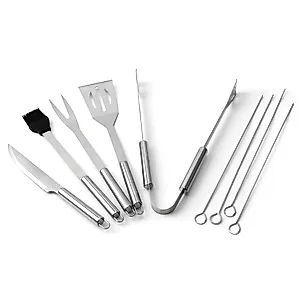BBQ Grill Tools Set with Carry Bag, BBQ Accessories,Camping Barbecue Grill Utensils Set 9PCS-13Inches