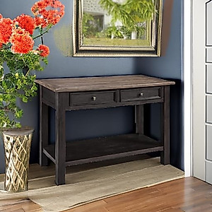 Signature Design by Ashley Tyler Creek Modern Farmhouse Sofa Table, Brown & Black