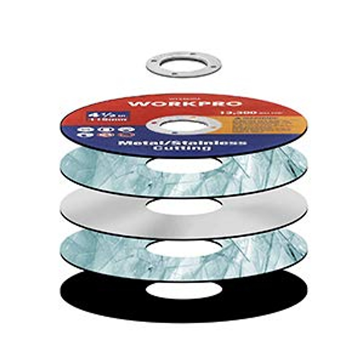 WORKPRO 20-Pack Cut-Off Wheels, 4-1/2 x 7/8-inch Metal&Stainless Steel Cutting Wheel, Thin Metal Cutting Disc for Angle Grinder