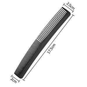 Hestya 36 Pack Hair Comb Bulk 7 Inch Carbon Fiber Cutting Comb All Purpose for Men Women Plastic Hairdressing Styling for Salon or Hotel Hair Care, Black