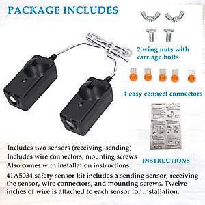 Garage Door Safety Sensor Garage Door Safety Sensor, Garage Door Opener Sensor Kit with Transmitter Receiver DC5-6V for Enhanced Safety and Security