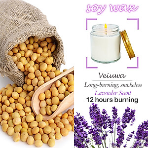 Veiuwa 24 Pcs 4 Oz Mini White Soy Candles,Scented Candles,Candle Set,Aromatherapy Candle,Bulk Candles，Great Stress Relieving Scented Candles for Girls as a Gift for Birthdays, Weddings and More!