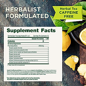 Traditional Medicinals Tea, Organic Immune Zoom Lemon Ginger, Supports Immune Function, 16 Tea Bags