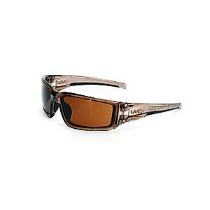 Honeywell Uvex Hypershock Safety Glasses, Brown Frame with Espresso Lens & HydroShield Anti-Fog Coating (S2961HS) 5.6 x 1.7 inch