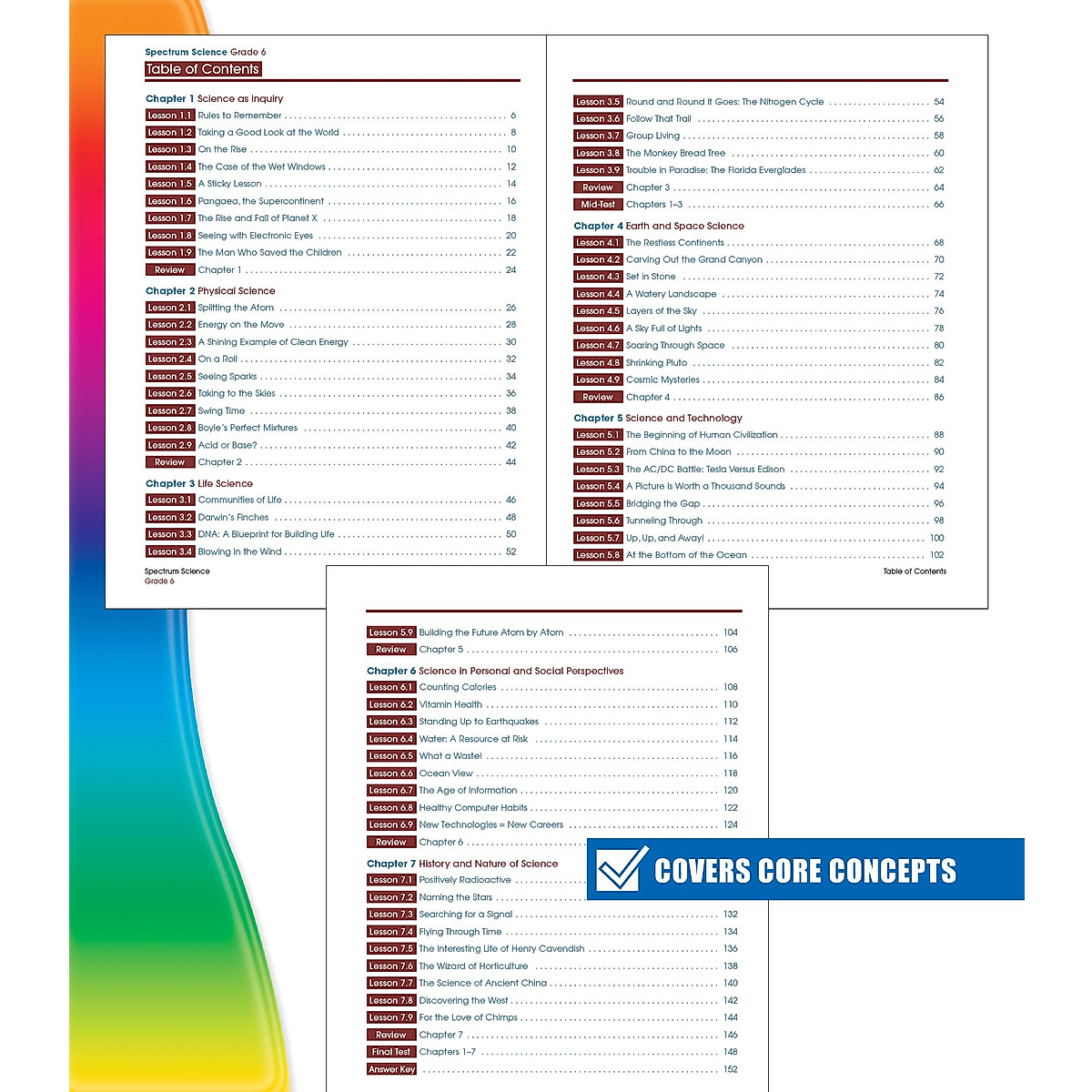 Spectrum 6th Grade Science Workbook, Ages 11 to 12, Grade 6 Science Workbooks, Natural, Earth, and Life Science, Science Book With Research Activities - 176 Pages