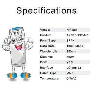 2 Pack 10G SFP+ SR Transceivers with 1m OM3 LC to LC Fiber Patch Cable, SFP+ to LC Multimode Module Compatible for Cisco SFP-10G-SR