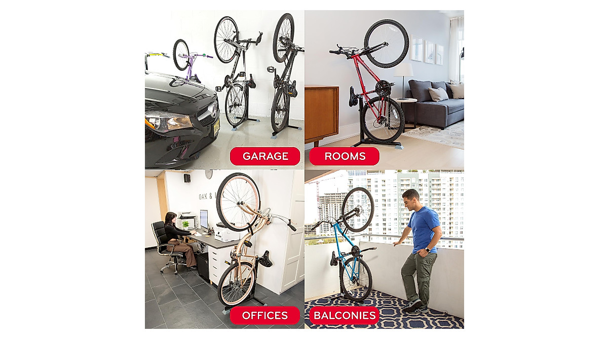 Bike Nook Bike Stand & Vertical Rack for Indoor & Outdoor Storage