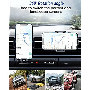 MLIFEMFUL Phone Mount for Car, 3 in 1 Car Phone Holder Mount Long Arm High Temperature Resistance Suction Cup,Cell Phone Holder for iPhone & All Smartphone Dashboard Windshield Vent Clip Compatible