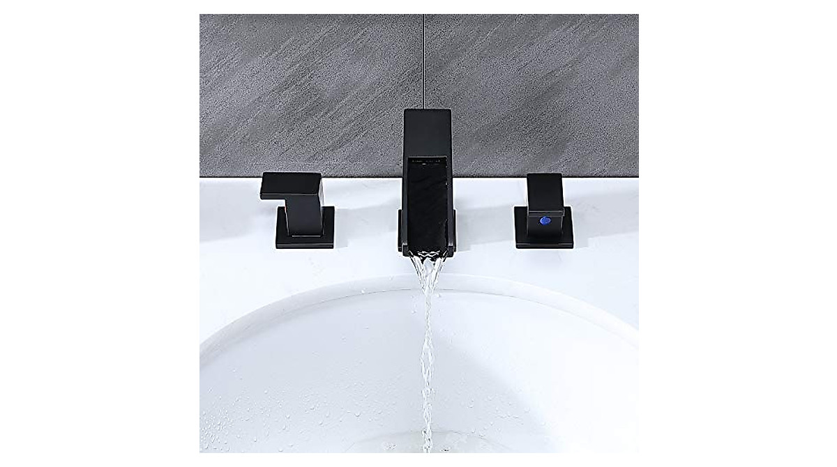 Ufaucet Matte Black Widespread Bathroom Faucet