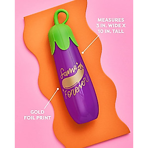 xo, Fetti Bachelorette Party Eggplant Water Bottle, 16 oz | Bach Party Decoration, Bridesmaid Favor, Bride to Be Gift + Bridal Shower Supplies