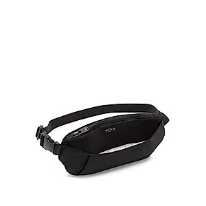 TUMI Voyageur Loha Slim Hip Bag - Waist Pack for Women & Men - Premium Fanny Pack Bag - Black & Gunmetal Hardware
